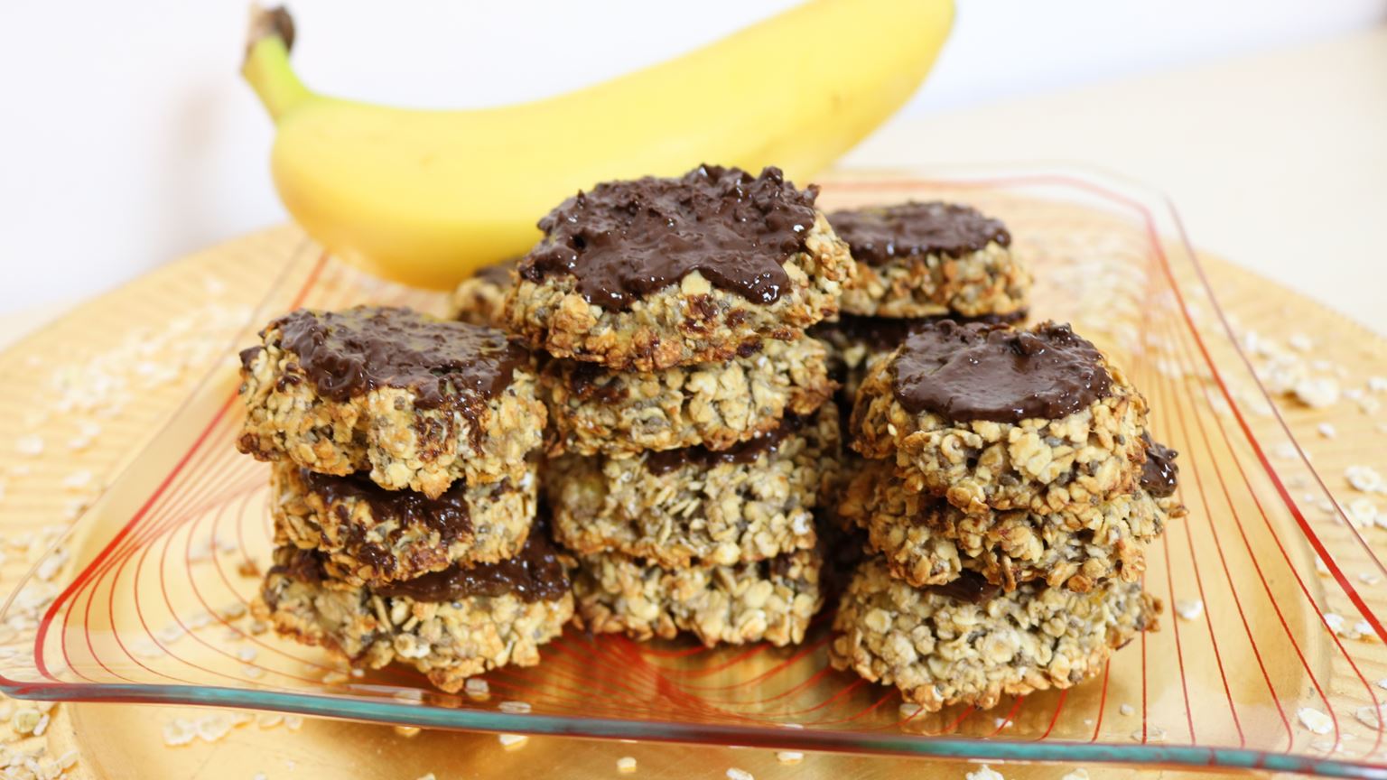 Protein Kekse Haferflocken Banane